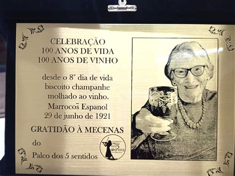 Placa Comemorativas Em Aço Com Estojo 100 Anos Placas Comemorativas