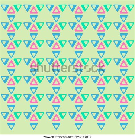 Seamless Triangle Pattern Vector Background Geometric Stock Vector Royalty Free 493455019