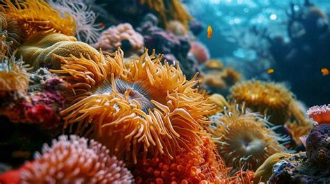 Beautiful And Vibrant Color Gradients Of Underwater Life Coral Reef And
