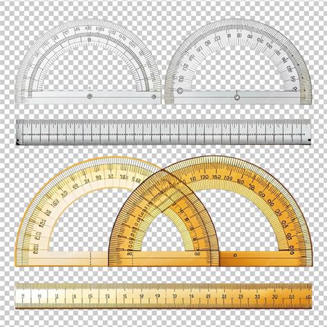 Angles Measuring Tool Set Round Protractors Scale Degrees Measure Metric Rulers Set Equipment
