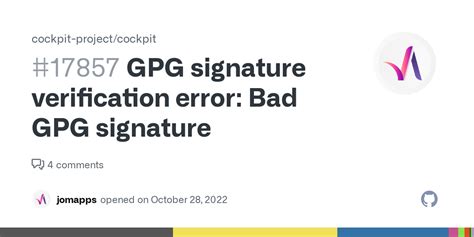 Gpg Signature Verification Error Bad Gpg Signature Issue Cockpit Project Cockpit