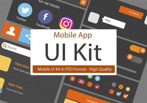Ui Kit Psd Mobile App Free Photoshop Brushes At Brusheezy