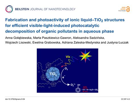 Bjnano Fabrication And Photoactivity Of Ionic Liquidtio2 Structures For Efficient Visible