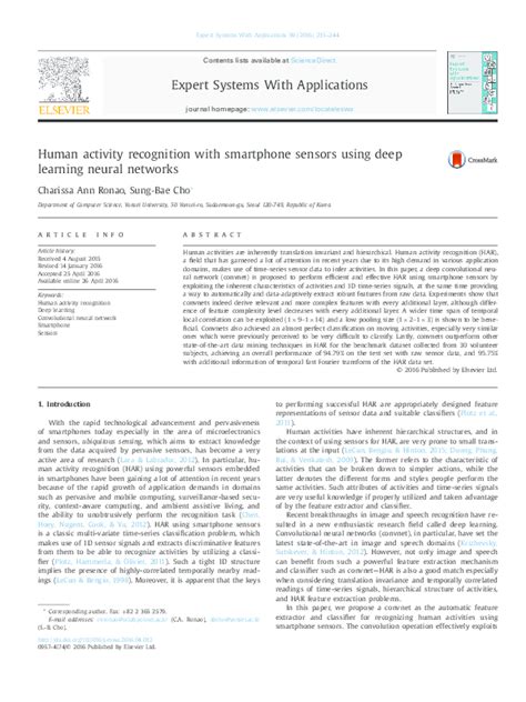 Pdf Human Activity Recognition With Smartphone Sensors Using Deep