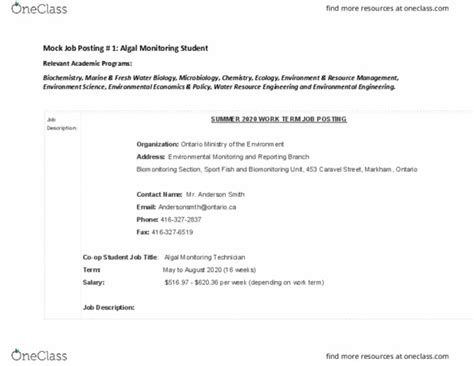 Coop 1100 Lecture Notes Winter 2021 Lecture 5 Markham Ontario Biomonitoring Caravel