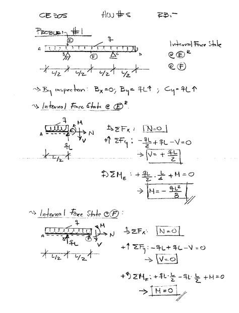 4 Problems On Introduction To Structural Analysis Homework 5 Ce 305