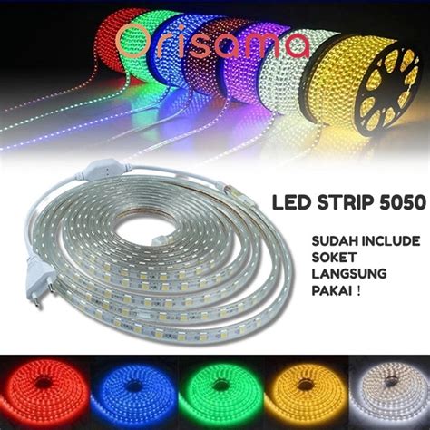Jual Meteran Lampu Led Strip Smd Waterproof Paket Lampu Led Strip Lengkap Tinggal Colok