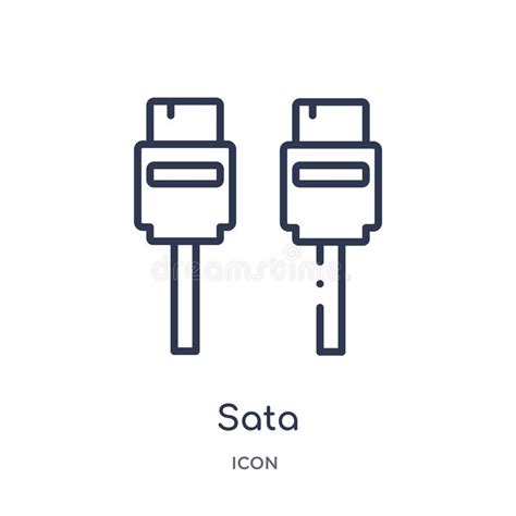 Linear Connector Icon From Electronic Devices Outline Collection Thin Line Connector Vector