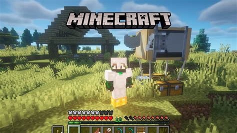 строим амбар От нуля до незеритовой брони 5 часть Youtube