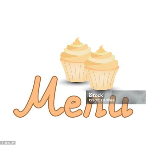 두 머핀 평평한 흰색 배경에 고립 된 디자인 벡터 일러스트 레이 션 포스터 레이블 및 메뉴에 대 한 베이커리 상품의 개체 그룹에 대한 스톡 벡터 아트 및 기타 이미지