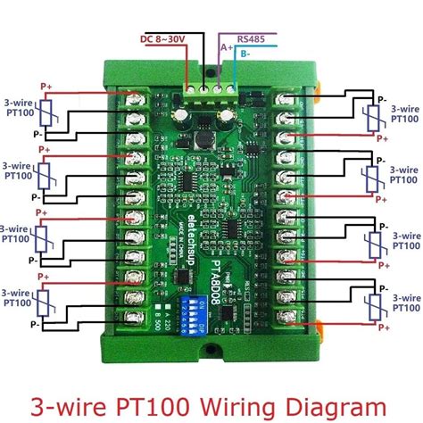 8ai Rs485 Analog Input Pt100 Rtd Rs485 Temperature Sensor Acquisition