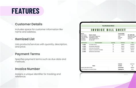 Invoice Bill Template In Excel Google Sheets Download Template Net