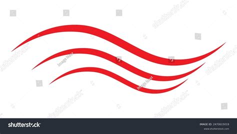Curved Calligraphic Line Strip Shape Design Stock Vector Royalty Free