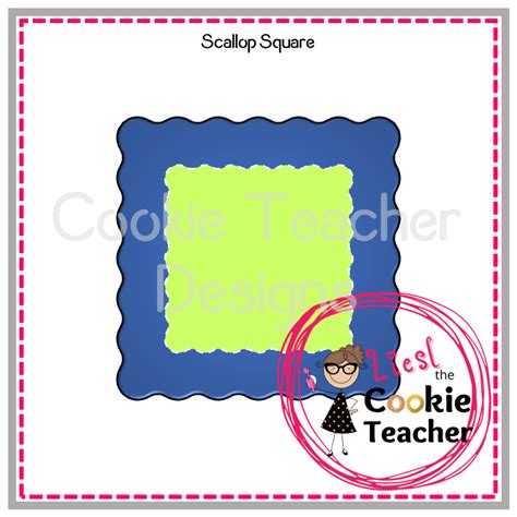 Square Scallop The Cookie Teacher