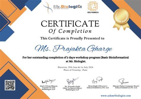 Prajakta Gharge On Linkedin Bioinformatics Workshopsuccess Lifelonglearnig