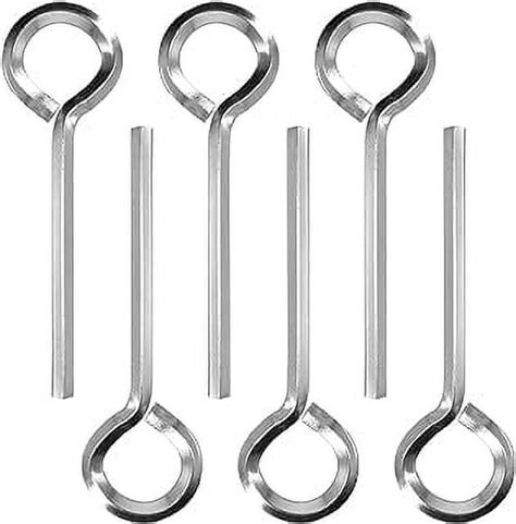 Topbathy1 6 Pcs Standard Steel Hex Wrench Set Silver Compact For