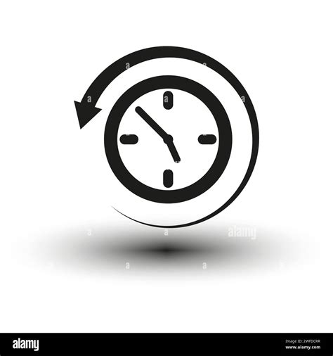 Clock With Circular Arrow Icon History Symbol Vector Illustration