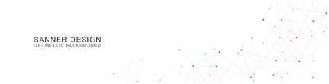 연결된 점 들과 라인의 기하학적 추상 배경와 웹사이트 헤더 또는 배너 디자인 총 배경 및 텍스트 위한 공간 벡터 일러스트 0명에