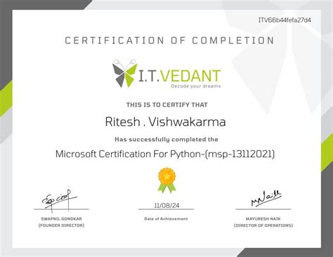 Ritesh Vishwakarma On Linkedin Archived Microsoft Certification For Python