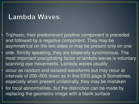 Lambda Waves