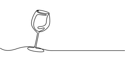 Wine Glass One Line Vector Art Icons And Graphics For Free Download