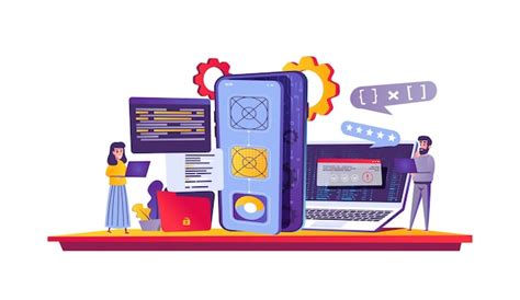 Premium Vector App Development Web Concept In Cartoon Style