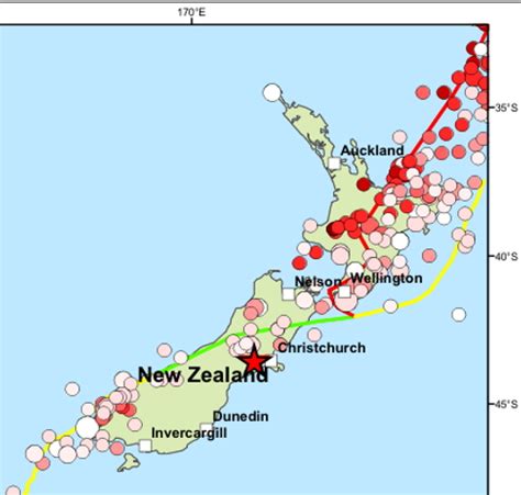 New Zealand Map Fault Lines