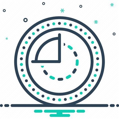quarter portion graph segment quadrant division one fourth icon