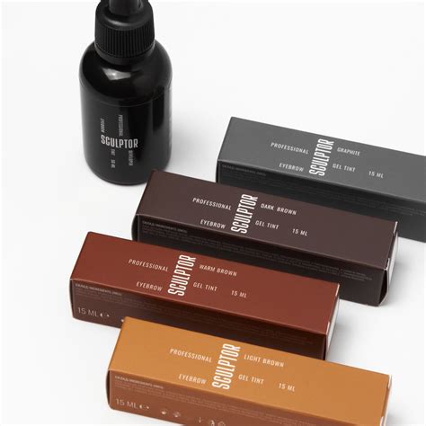 Набір для фарбування брів 4 кольори гель фарби 15 Ml окислювач 3 50 Ml Sculptor купити в