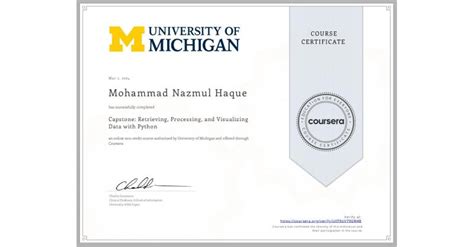 Completion Certificate For Capstone Retrieving Processing And Visualizing Data With Python