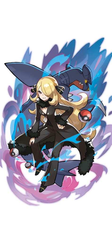 Pok Mon Trainers Cynthia And Garchomp Wallpaper Cat With Monocle