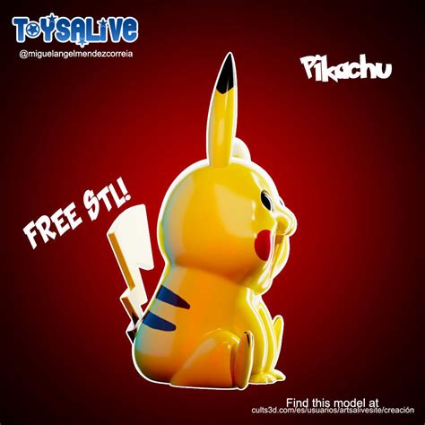 Pikachu Free Stl Free 3d Model Cgtrader