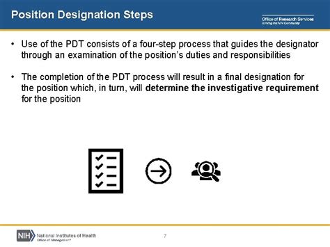 Position Designation Tool Pdt Job Aid For Nih