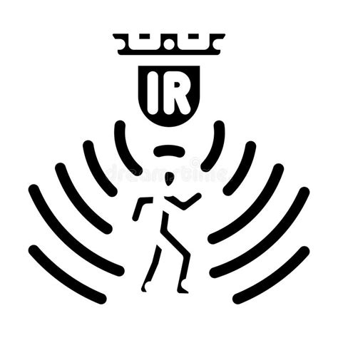 Motion Detection Sensor Module Glyph Icon Vector Illustration Stock