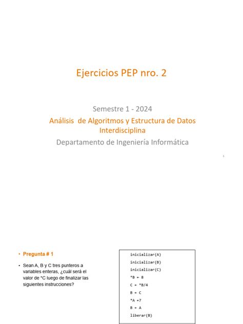 ejercicios pep2algoritmos pdf algoritmos puntero programación de