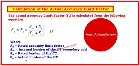 What Is Accuracy Limit Factor Alf Of Ct Electrical Industrial