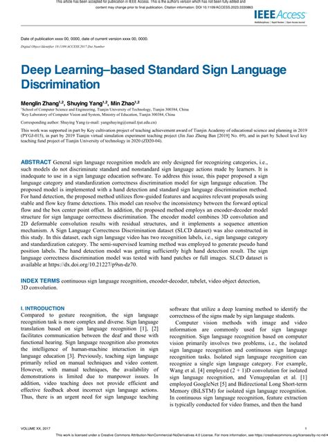 PDF Deep Learning Based Standard Sign Language Discrimination