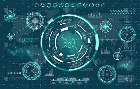 设置图表信息图表元素。平视显示web和应用程序。虚拟图形