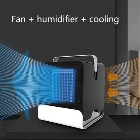 미니 네거티브 이온 에어 컨디셔닝 팬 오피스 데스크톱 에어 쿨러 블랙