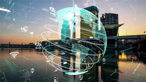 Grid Modernization Inscription On Smartphone Screen Graphic