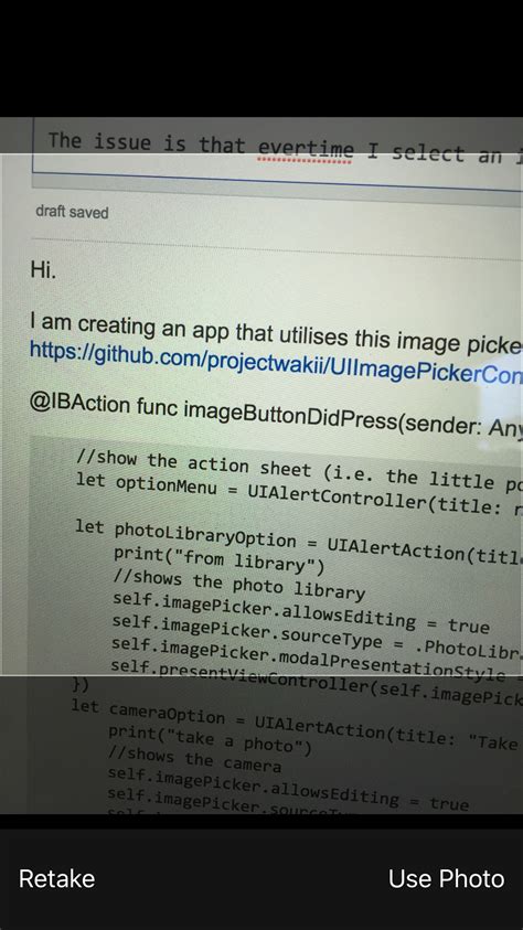 Ios Swift 2 Image Picker Crashes After At