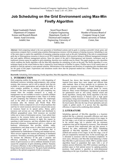 job scheduling on the grid environment using max min firefly algorithm pdf