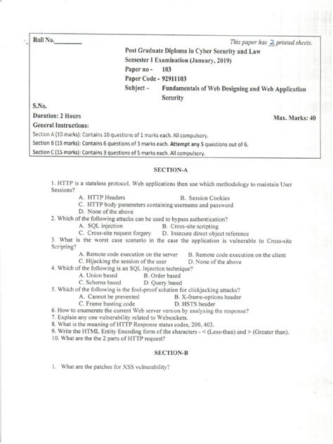 2018 fundamentals of web designing web application security pdf