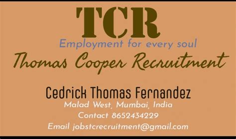 Cedrick Fernandez On Linkedin Thomas Cooper Recruitment Mumbai Dubai Elevator Lift