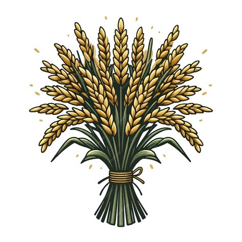 Premium Vector Elegant Bunch Of Paddy Vector Illustration