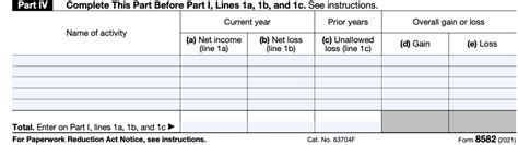 IRS Form 8582-A Guide to Passive Activity Loss Limitations