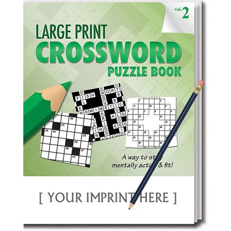 Puzzle Pack Large Print Crossword Puzzle Book Volume 2 With Pencil Coggins Promo