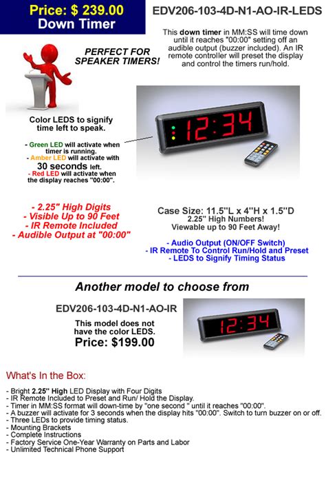 Digital Speaker Timers