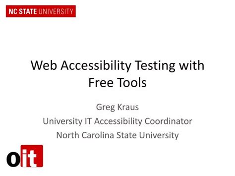 PPT Web Accessibility Testing With Free Tools PowerPoint Presentation ID