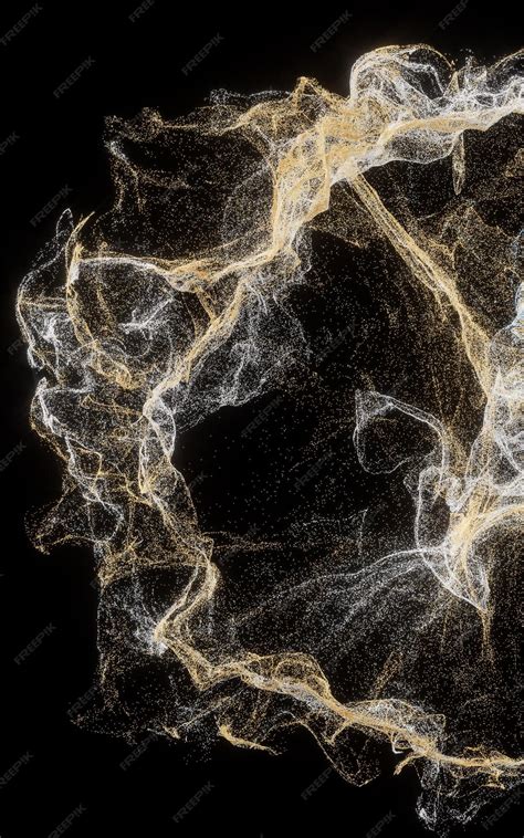 Premium Photo Wave Pattern Particles Abstract Particle Background 3d Rendering